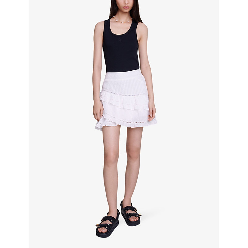 MAJE MAJE Logo-Embroidered Ribbed Vest